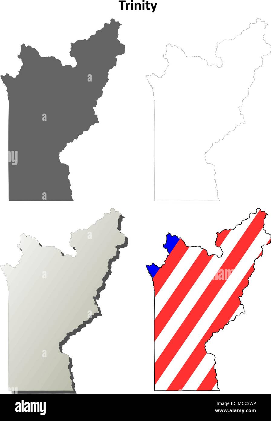 Trinity county map hi-res stock photography and images - Alamy