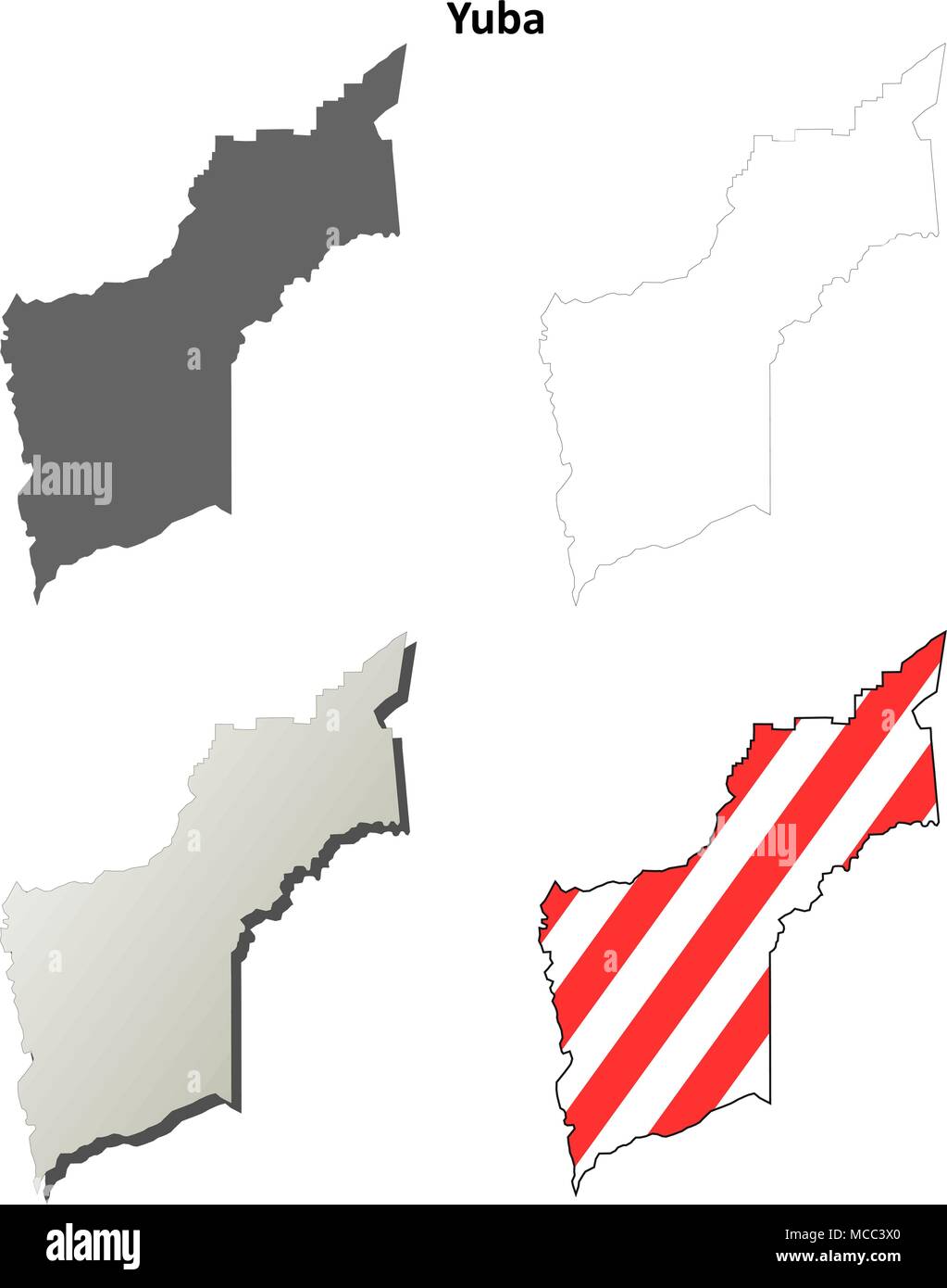 Yuba county map hi-res stock photography and images - Alamy