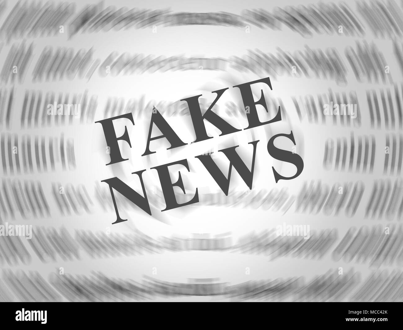 Fake News Words On Blurred Newspaper 3d Illustration Stock Photo - Alamy