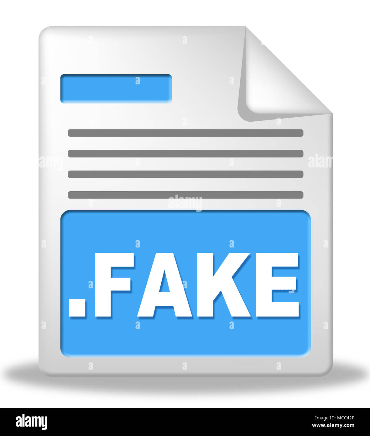 Fake News Computer Document Text Type 3d Illustration Stock Photo - Alamy