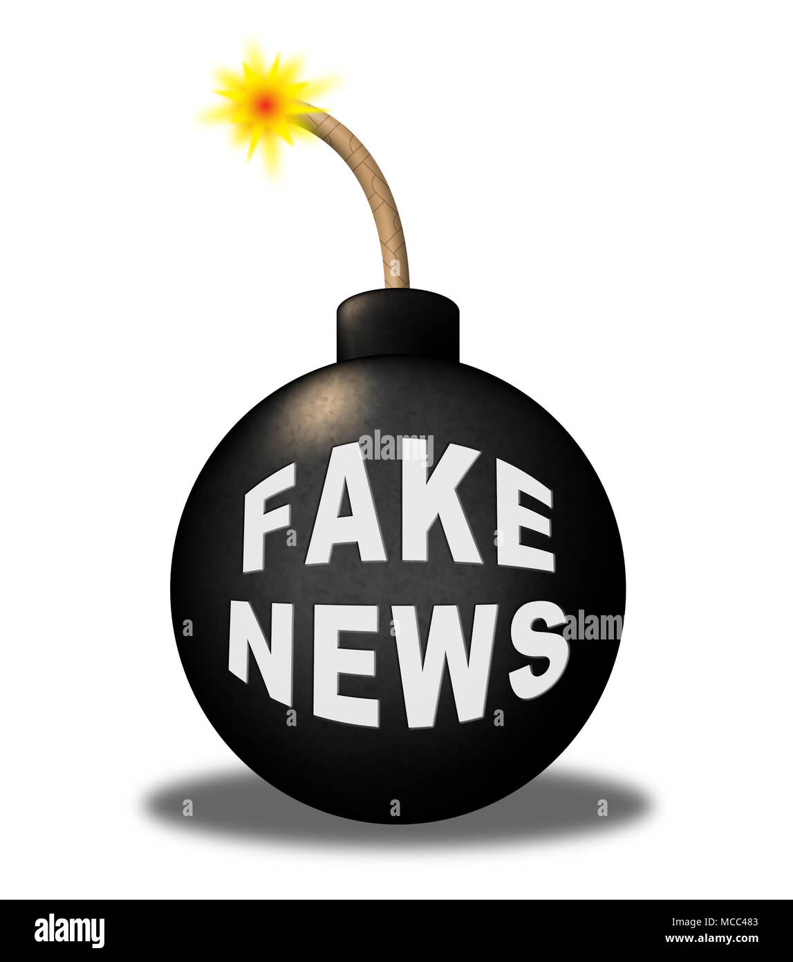Fake News Bomb Meaning Misinformation 3d Illustration Stock Photo - Alamy