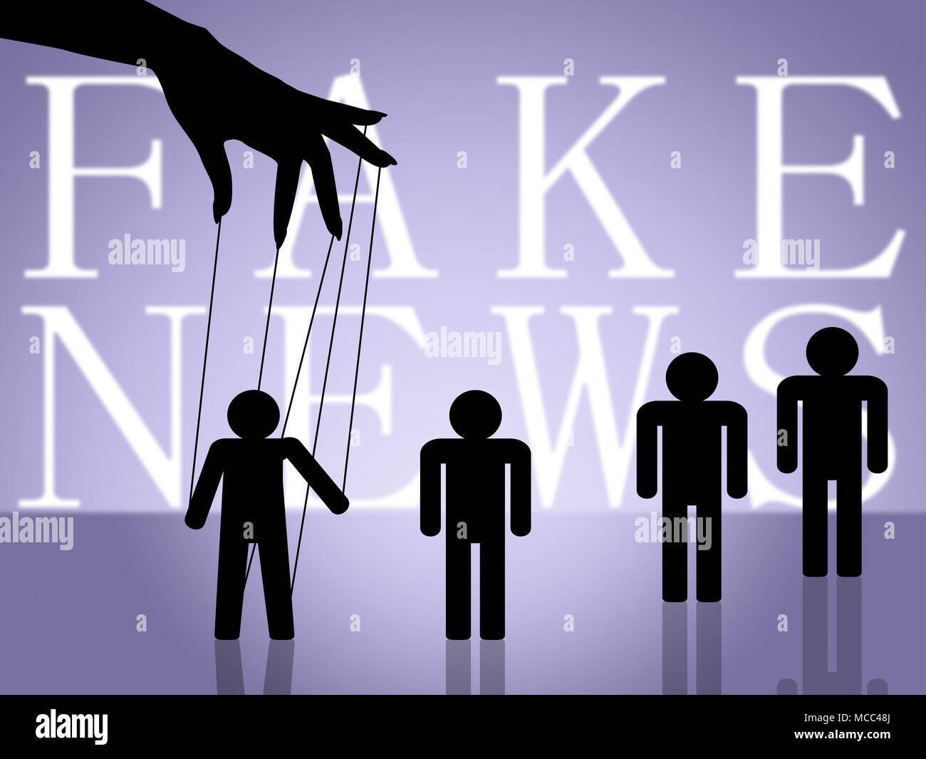 Fake News Puppets Meaning Manipulation 3d Illustration Stock Photo - Alamy