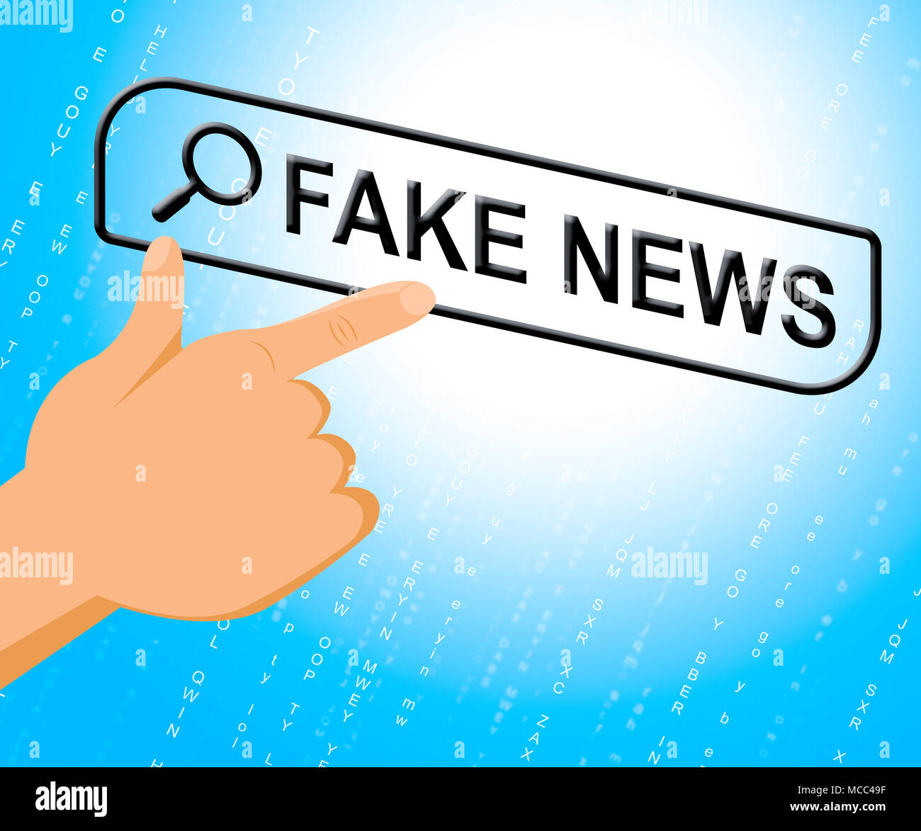 Fake News Computer Search Meaning Untrue 3d Illustration Stock Photo ...