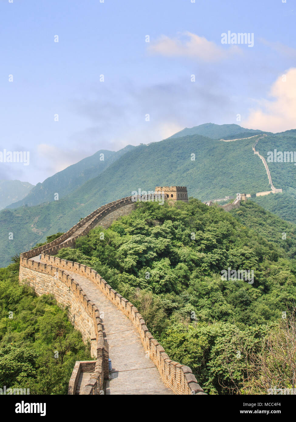 Magnificent Great wall in a green environment, Beijing, China Stock ...