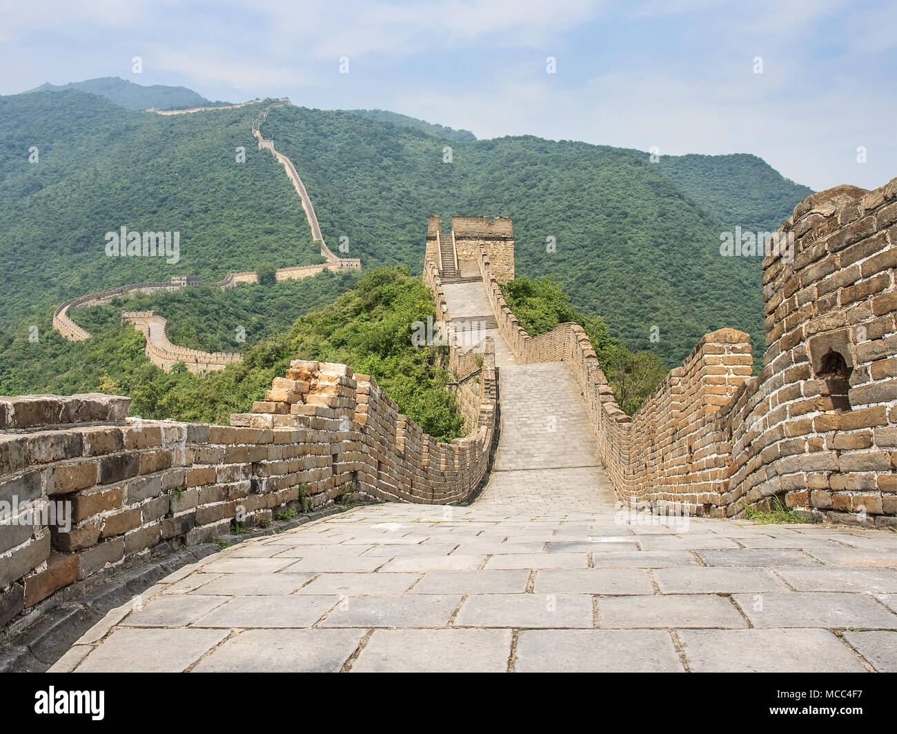 Magnificent Great wall in a green environment, Beijing, China Stock ...