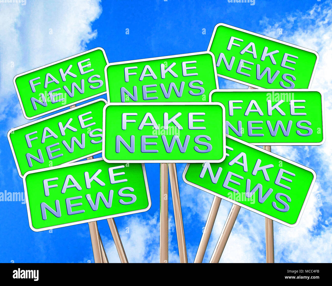 Fake News Signs Meaning Alternative Facts 3d Illustration Stock Photo ...