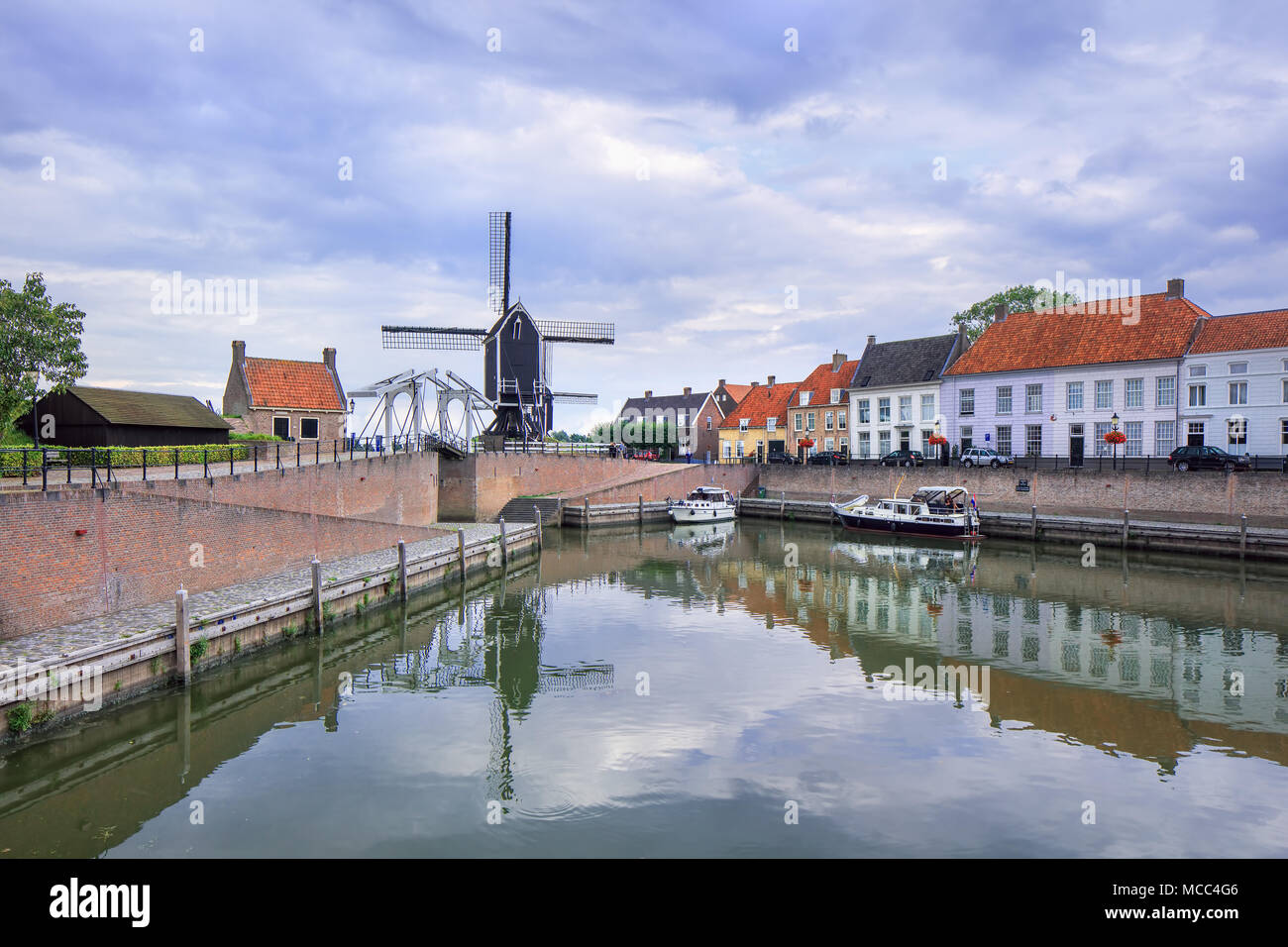 Old Port of Fortified old town Heusden, Brabant, Netherlands Stock ...
