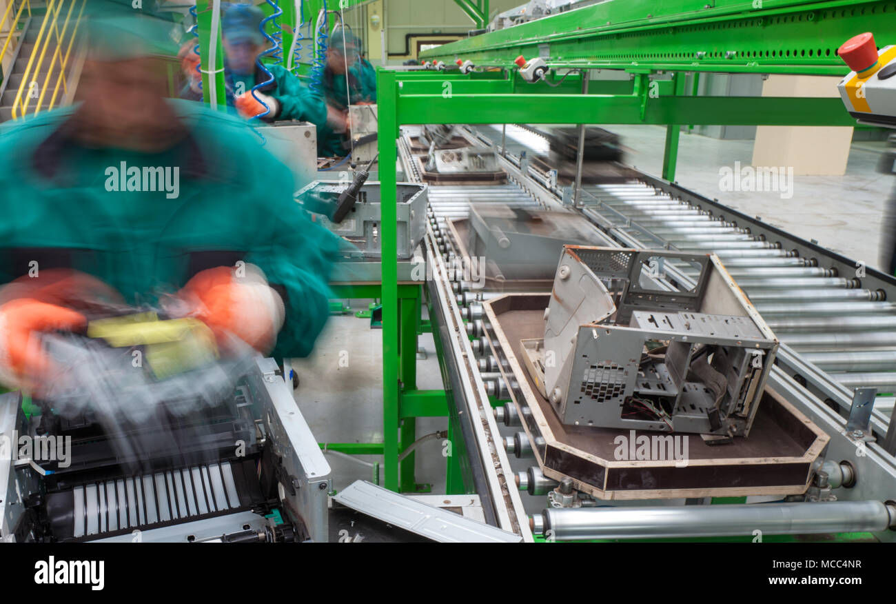 Recycling Factory Electronics Stock Photo - Alamy