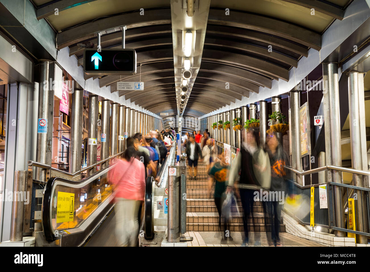 Worlds longest escalator system hi-res stock photography and images - Alamy