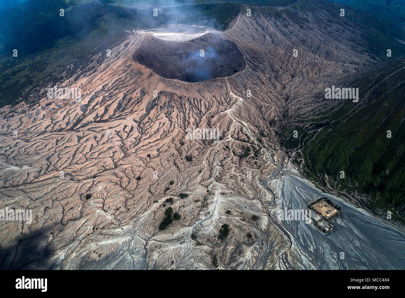Majestic Mount Bromo aerial view at sunrise, Indonesia Stock Photo - Alamy