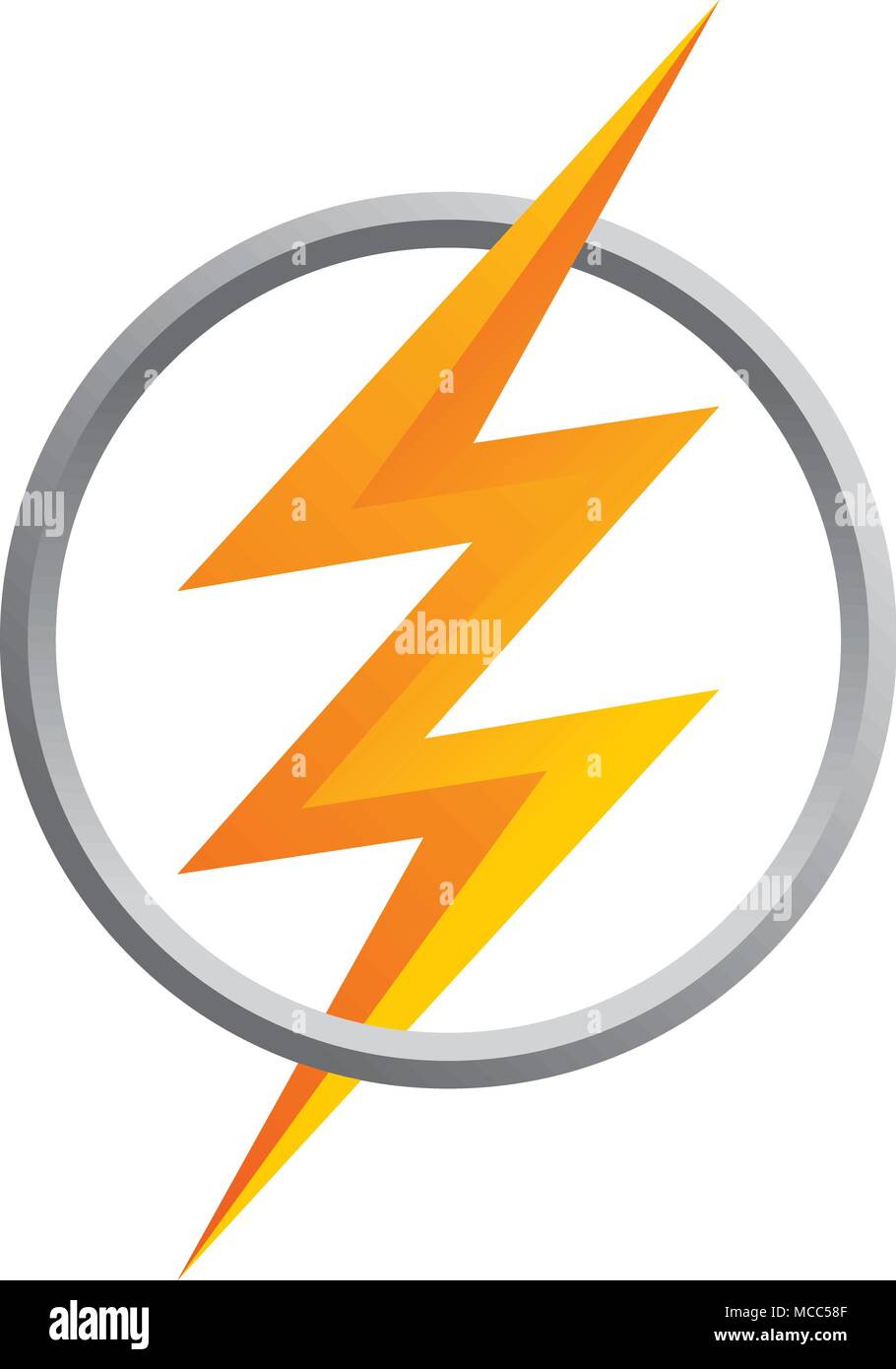 orange thunder bolt sign logo vector art Stock Vector Image & Art - Alamy