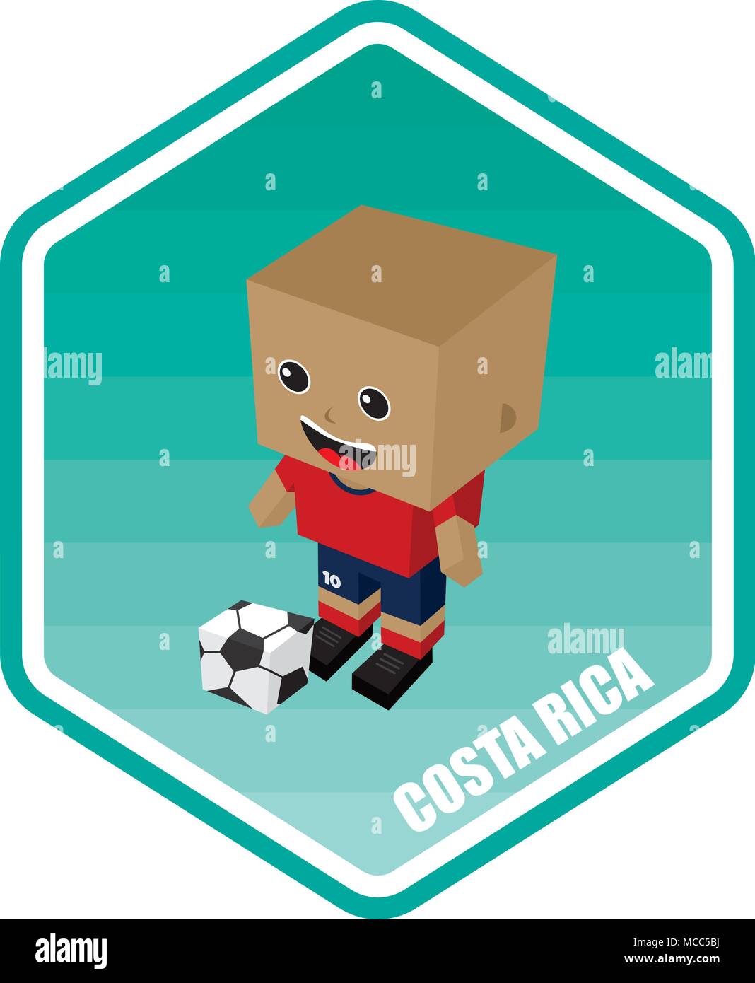 soccer isometric theme costa rica vector art Stock Vector Image & Art ...