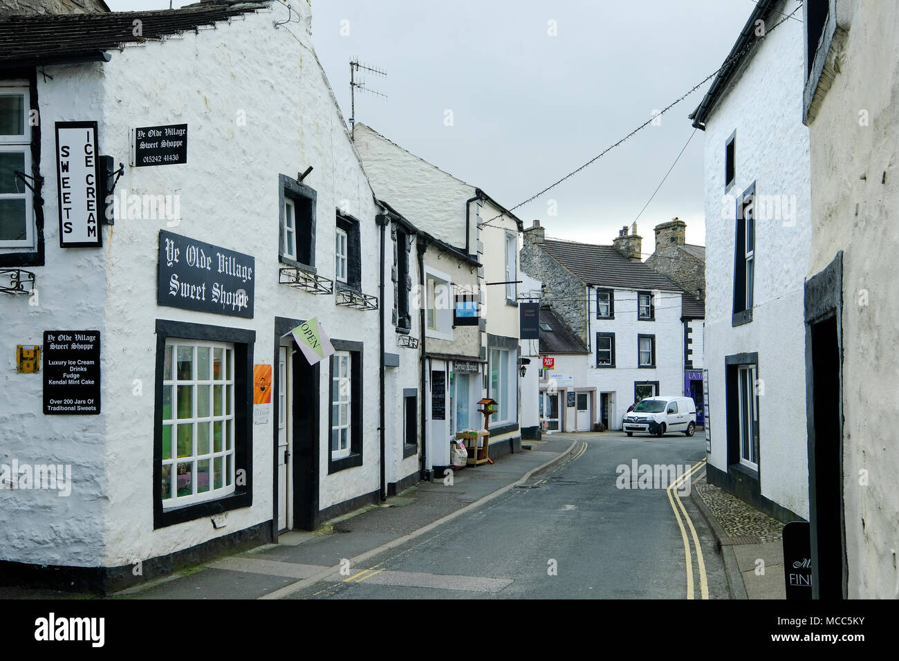 Old fashioned shops in Ingleton, North Yorkshire Stock Photo - Alamy
