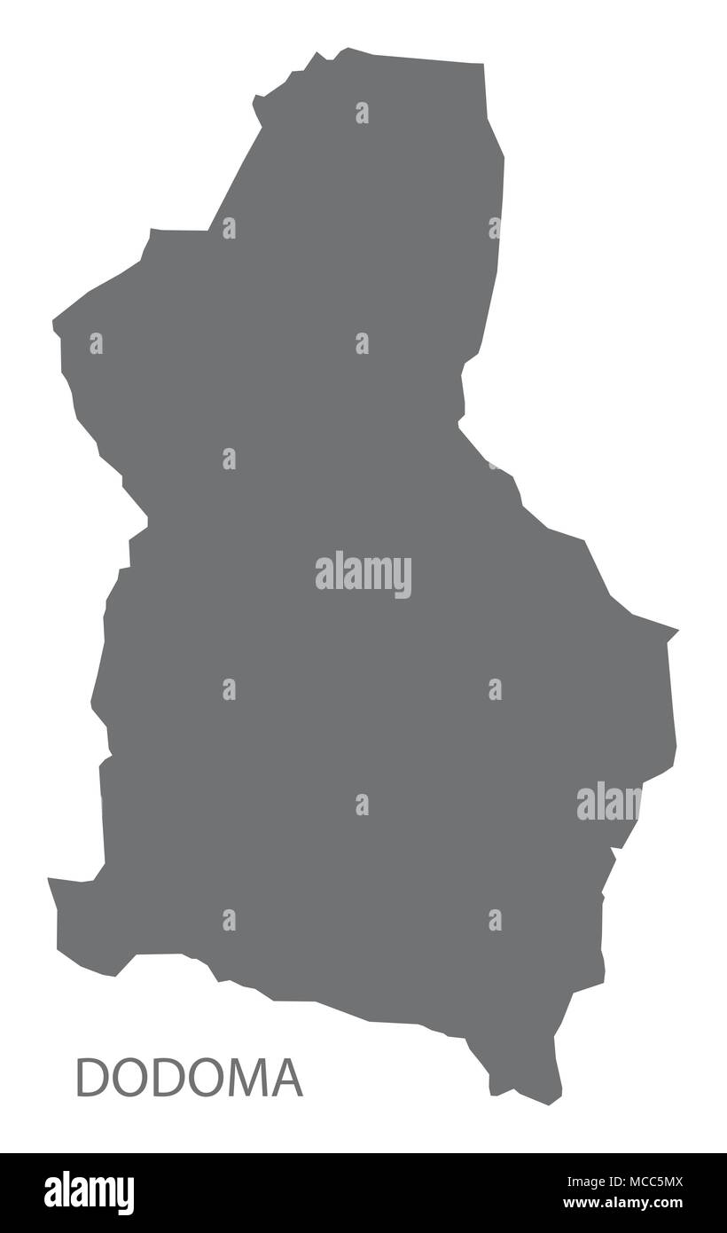 Dodoma map of Tanzania grey illustration shape Stock Vector Image & Art - Alamy