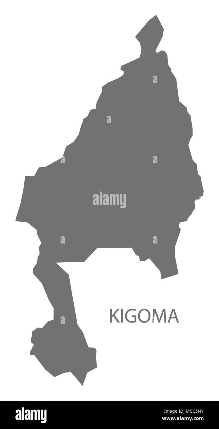 Kigoma map of Tanzania grey illustration shape Stock Vector Image & Art ...