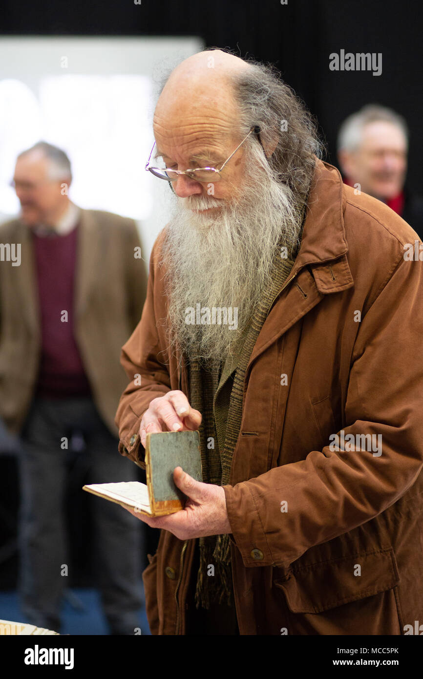 John Goodacre holds a sketchbook by architect Joseph Goddard at the ...