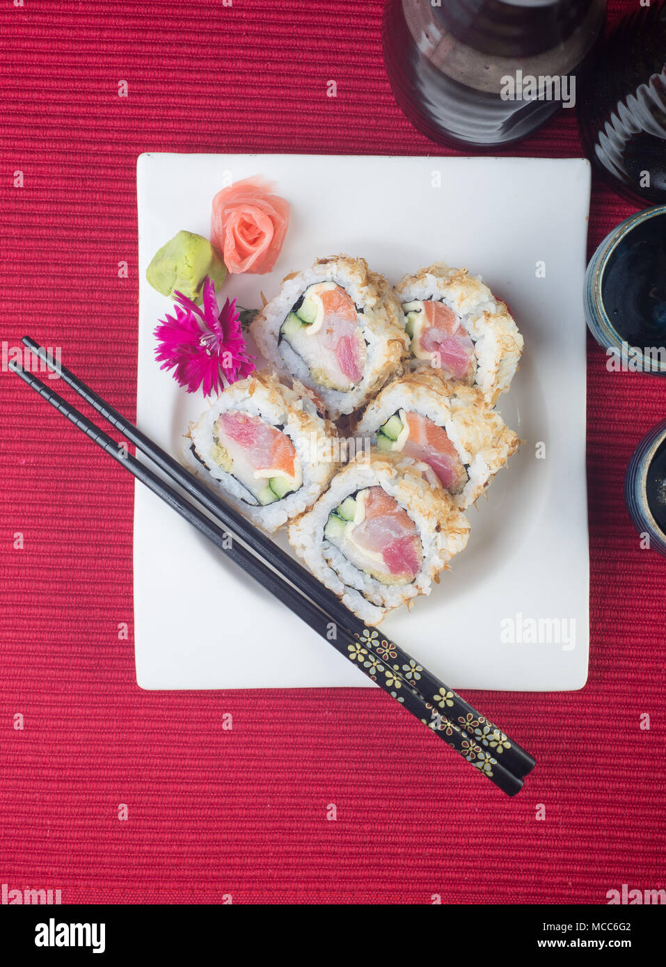 japanese cuisine. sushi on background Stock Photo - Alamy