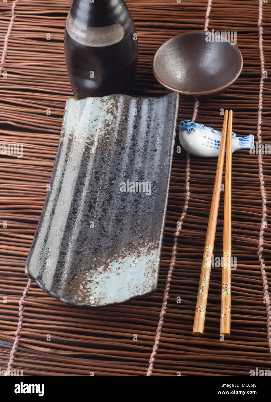 japanese cuisine. sushi empty background on the background Stock Photo ...