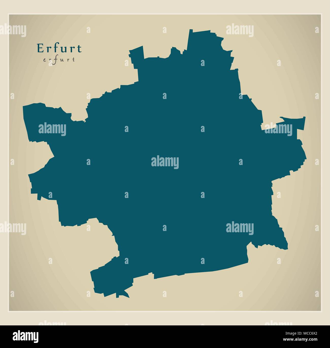 Modern City Map - Erfurt city of Germany DE Stock Vector Image & Art ...