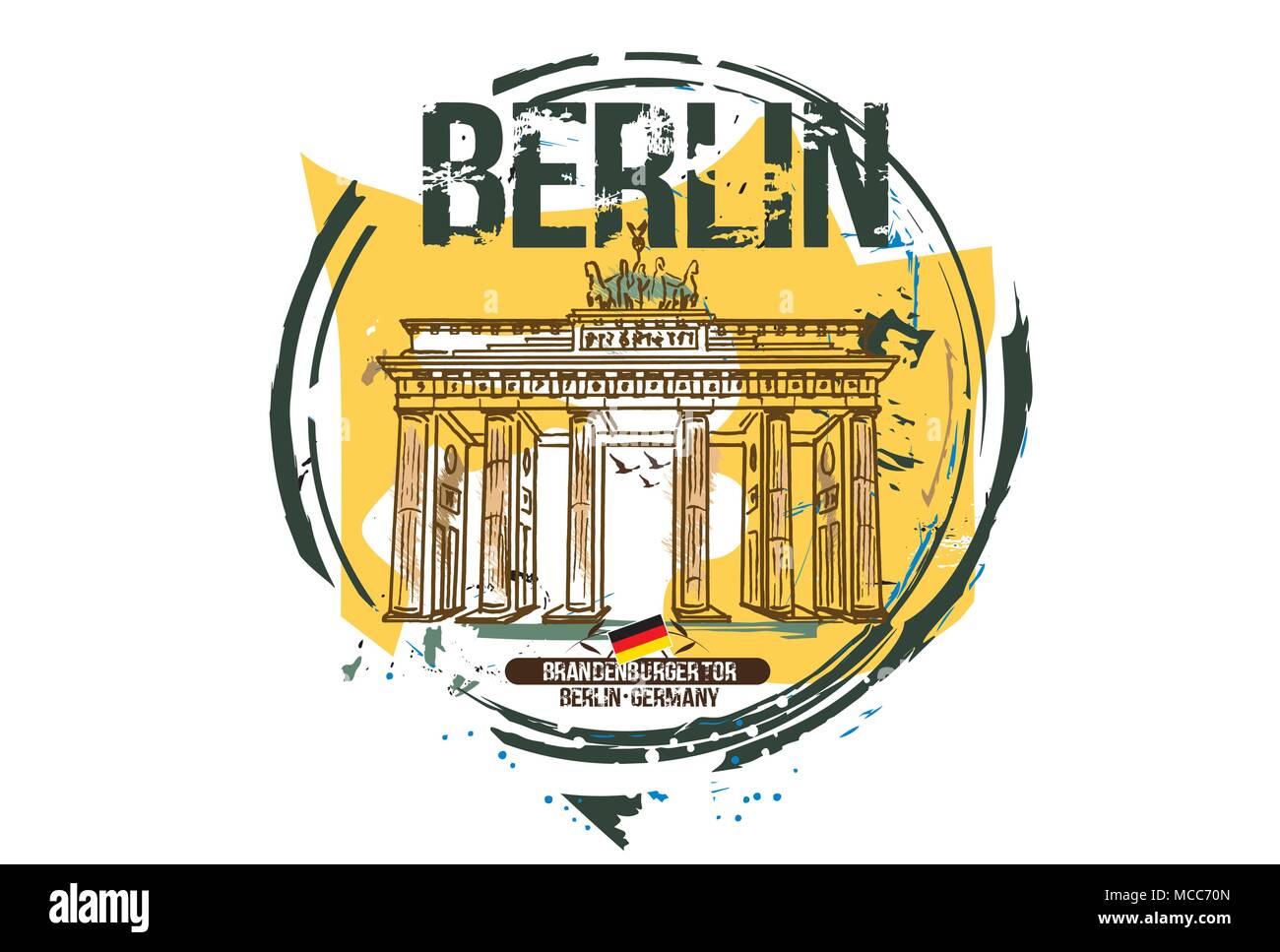 Brandenburg gate brandenburger Stock Vector Images - Alamy