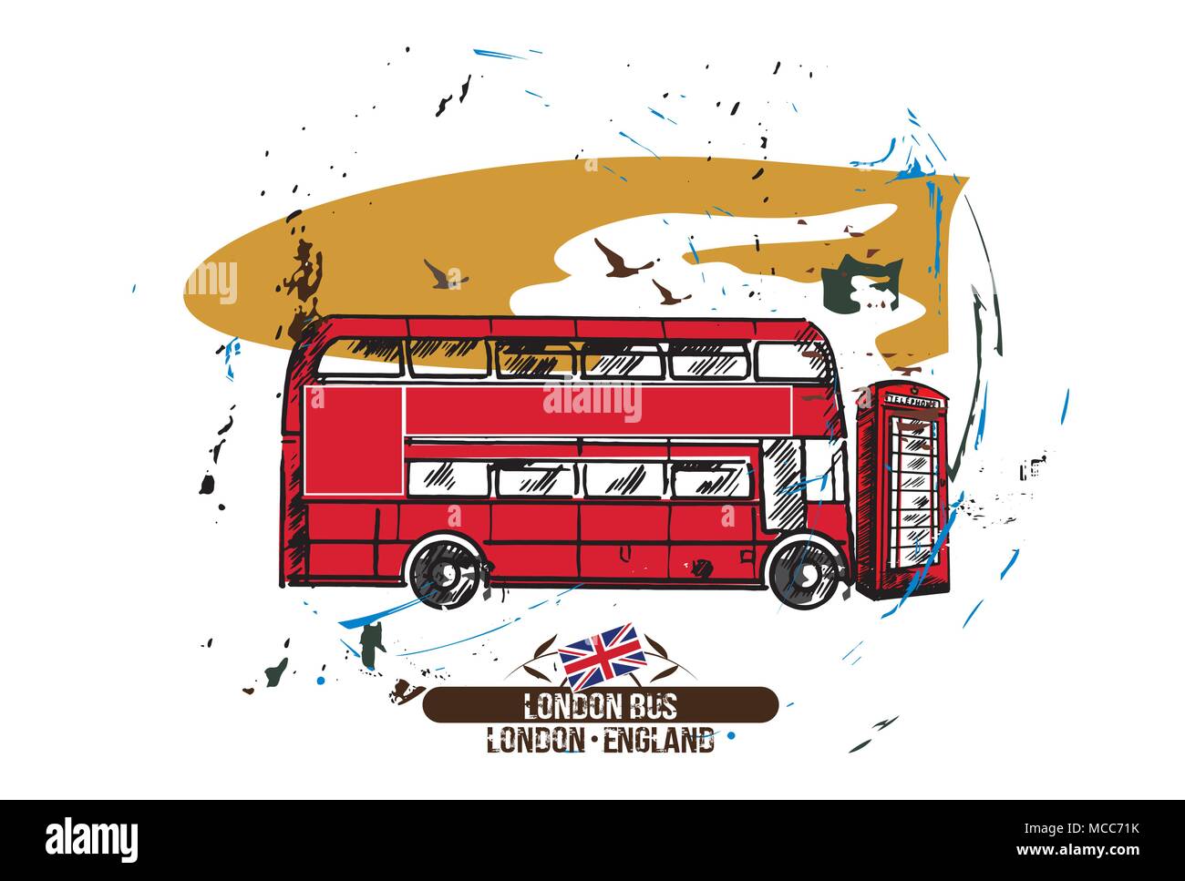 England Bus Drawings