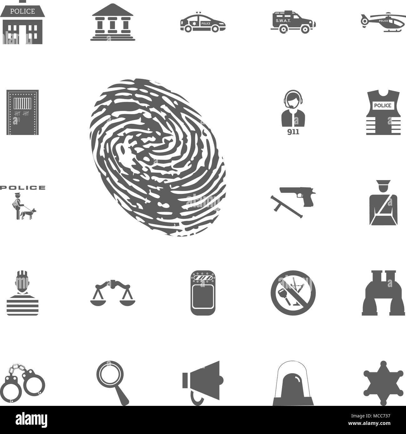 Fingerprint station Stock Vector Images - Alamy