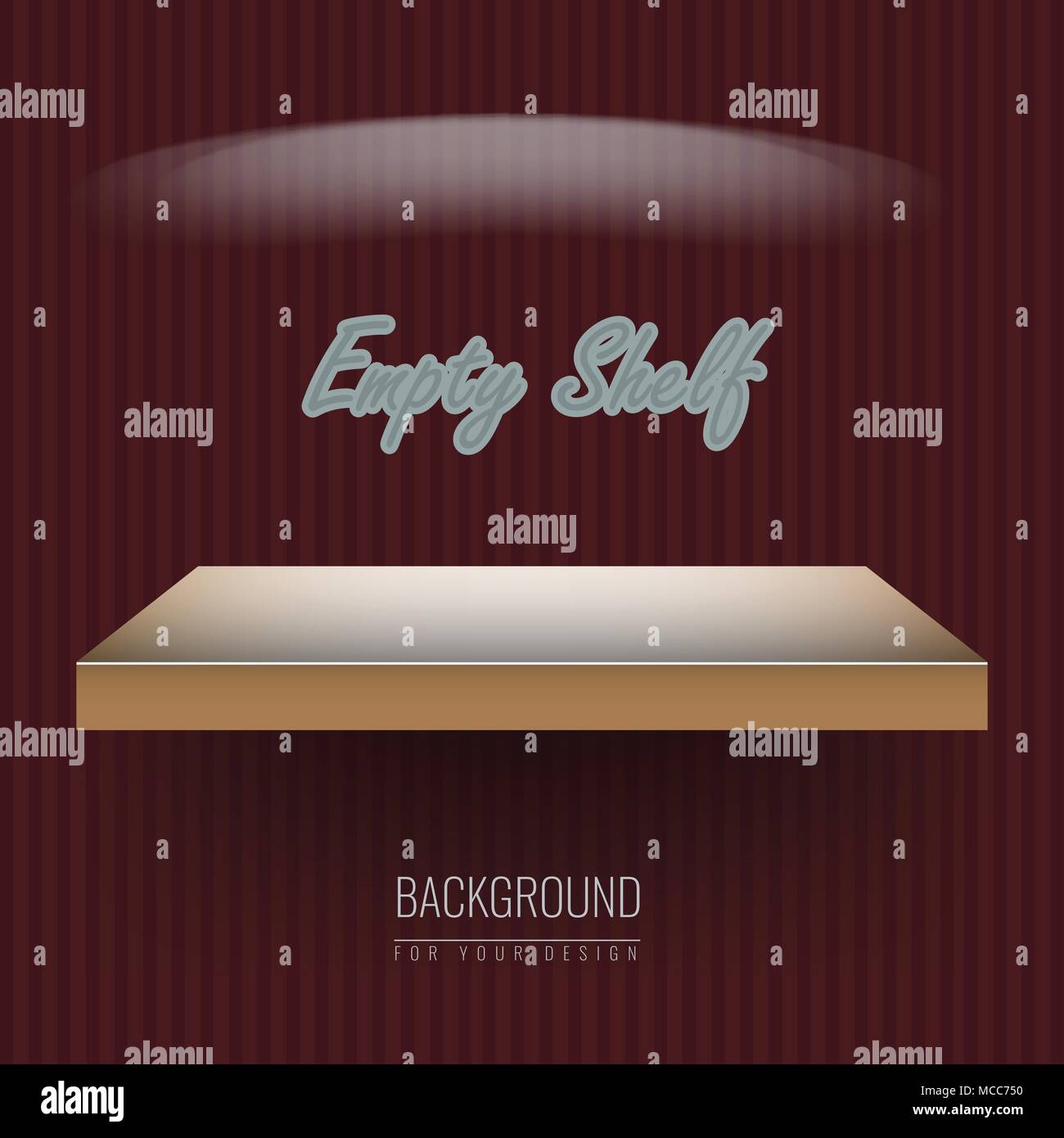 Realistic Empty shelf for exhibit your objects. Vector illustration ...
