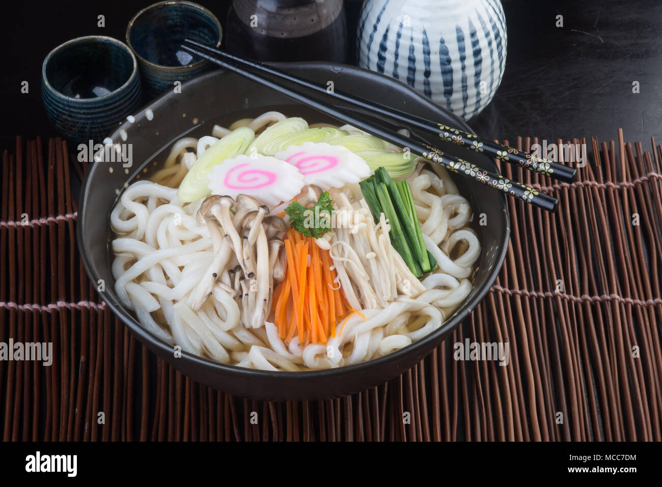 japanese cuisine. udon on background Stock Photo - Alamy