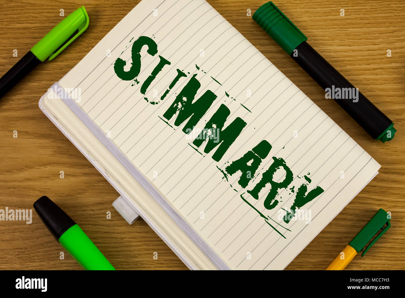 Text sign showing Summary. Conceptual photo Brief Statement Abstract ...