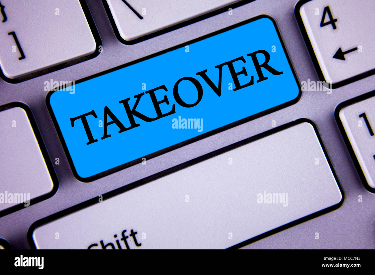 Writing note showing Takeover. Business photo showcasing Assuming ...
