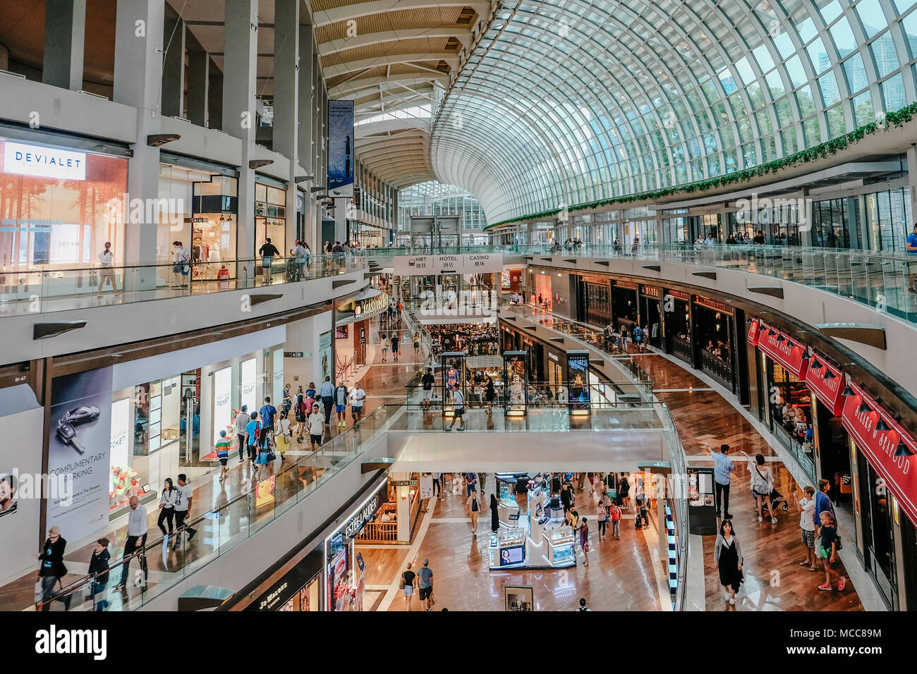 The Shoppes at Marina Bay Sands, Singapore Stock Photo - Alamy