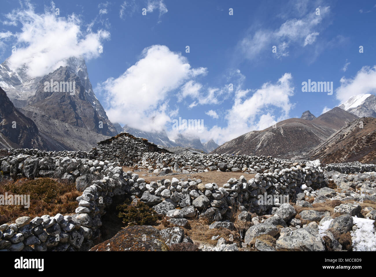 Old Yak farm in Pheriche Valley, Nepal Stock Photo - Alamy