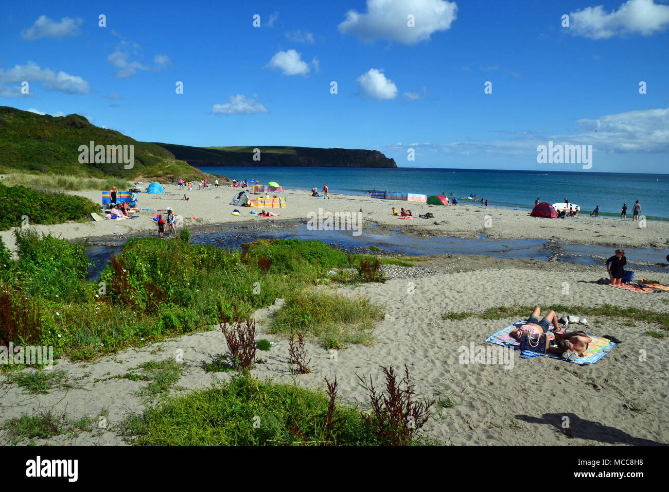 Pendower Beach, Veryan, Cornwall, England, UK Stock Photo - Alamy