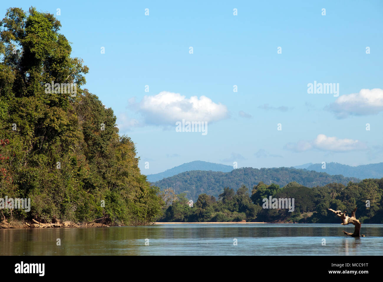 Voen Sai Cambodia, landscape along the Tonle Se San river Stock Photo ...