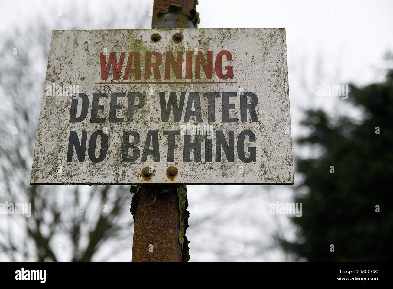 No Bathing Sign