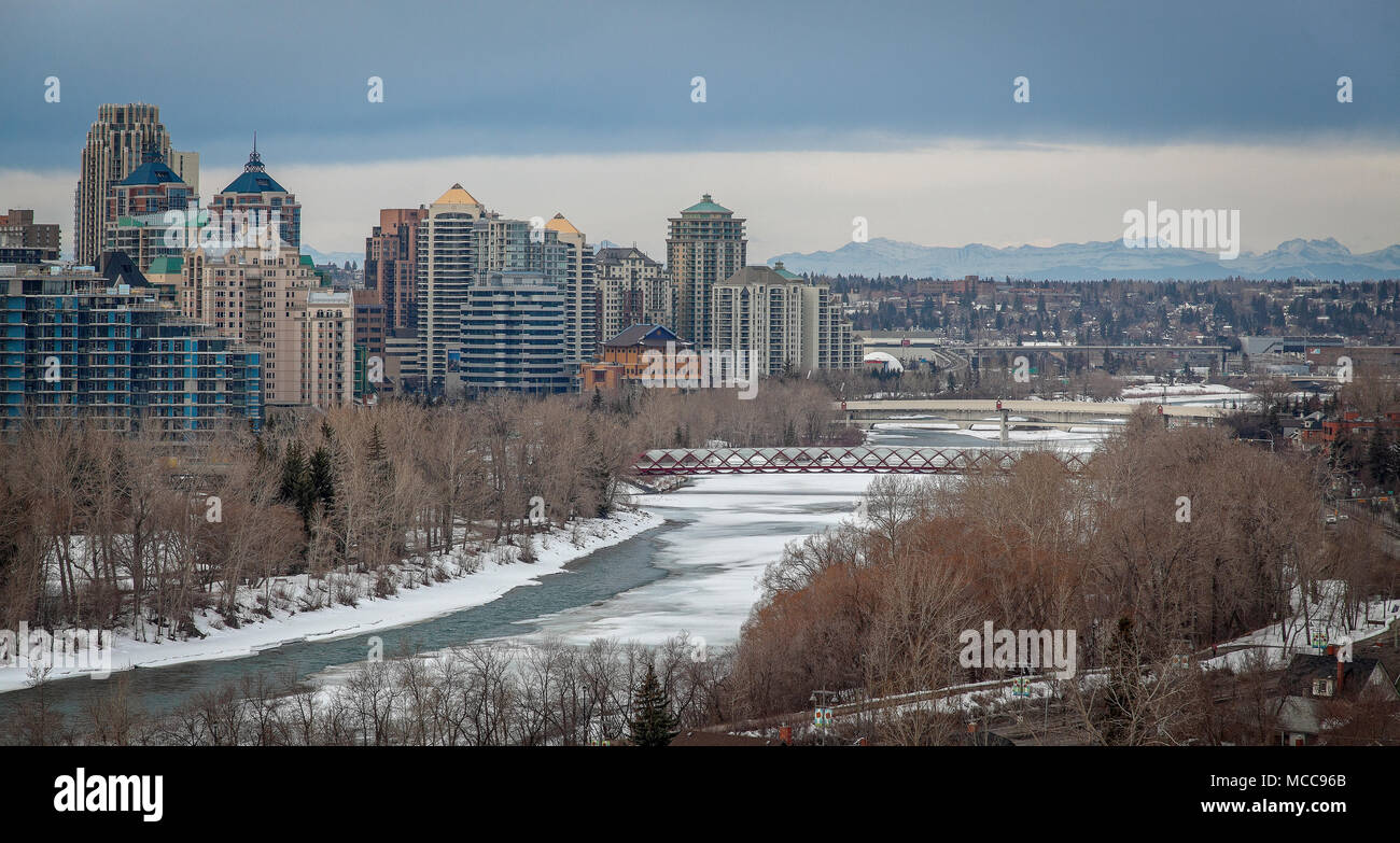 Peace Bridge Calgary Skyline Cityscape Architecture High Resolution ...