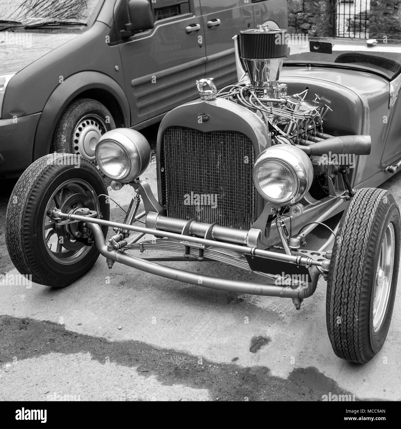 Hot rod car Black and White Stock Photos & Images - Alamy