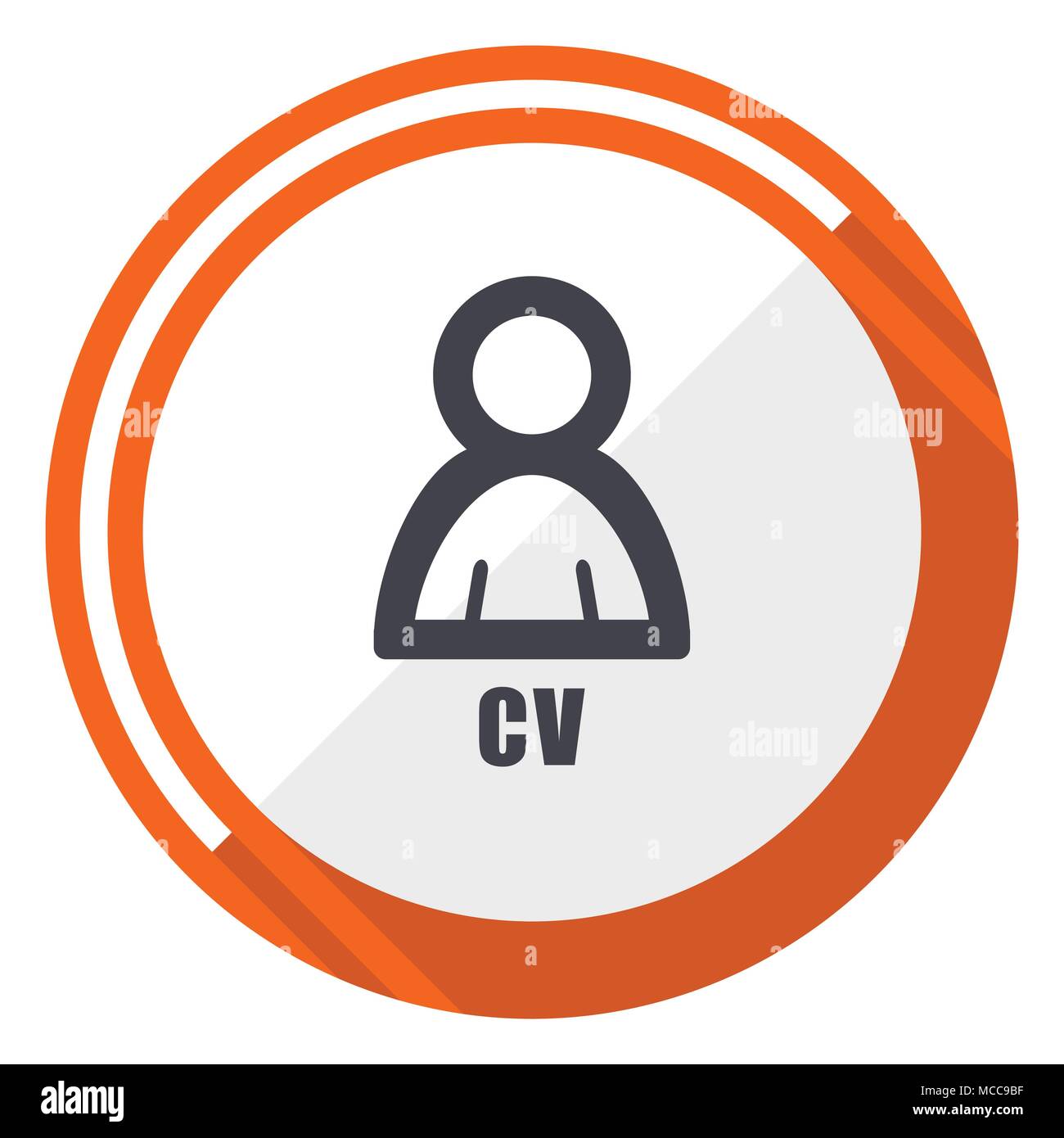 Cv flat design orange round vector icon in eps 10 Stock Vector Image ... Cv flat design orange round vector icon in eps 10 Stock Vector Image ...