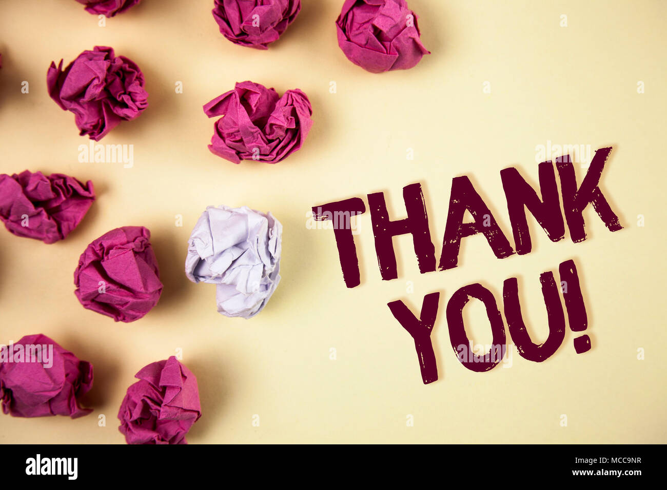 Writing note showing Thank You Motivational Call. Business photo ...