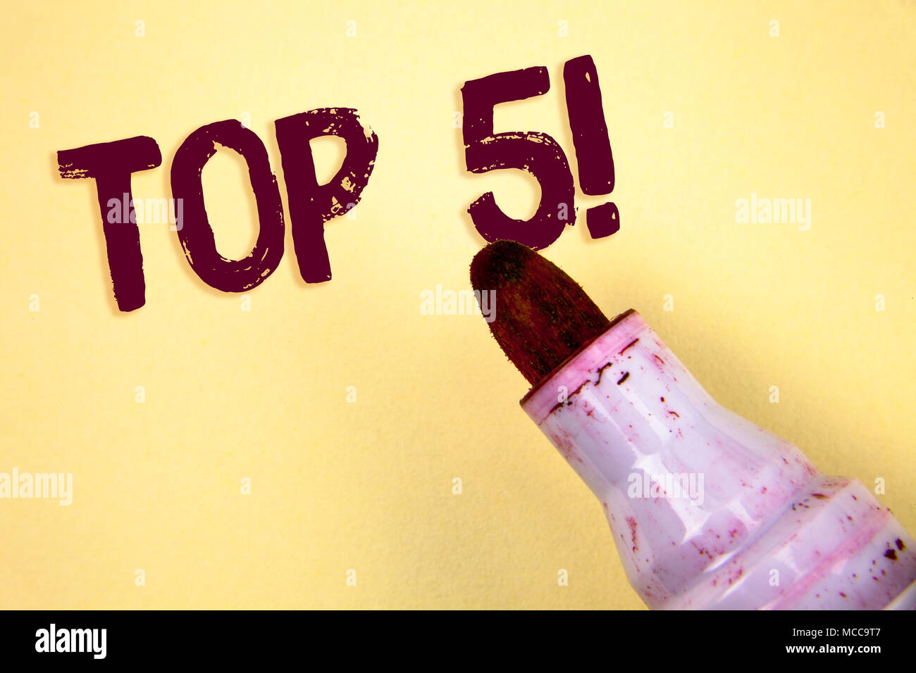 Text sign showing Top 5 Motivational Call. Conceptual photo The best ...