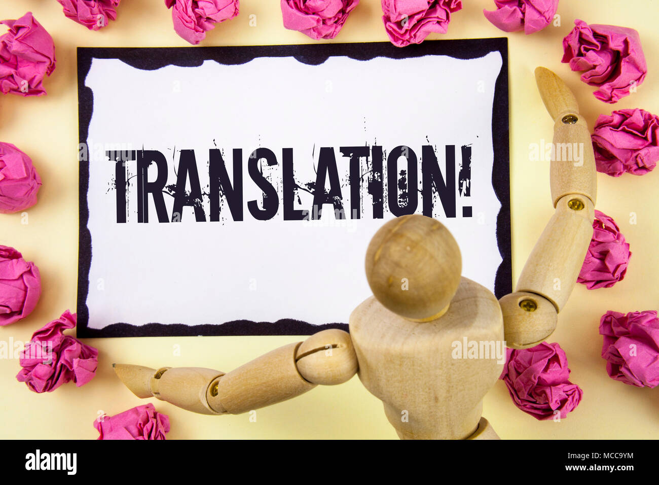 Handwriting text Translation Motivational Call. Concept meaning ...