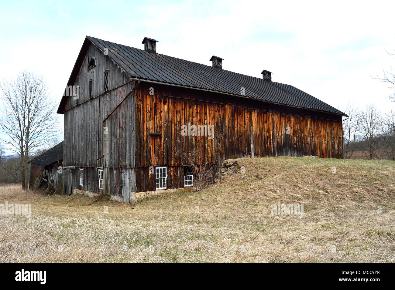 Wooden Old Barn Unusual style Stock Photo - Alamy