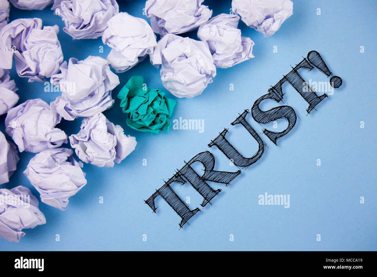 Text sign showing Trust Motivational Call. Conceptual photo Belief in ...