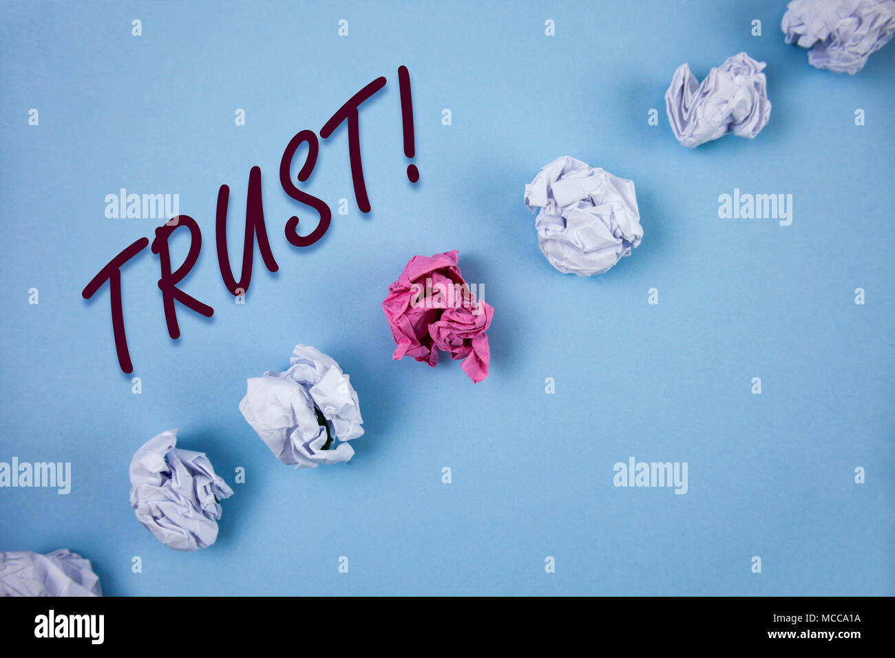 Handwriting text writing Trust Motivational Call. Concept meaning ...