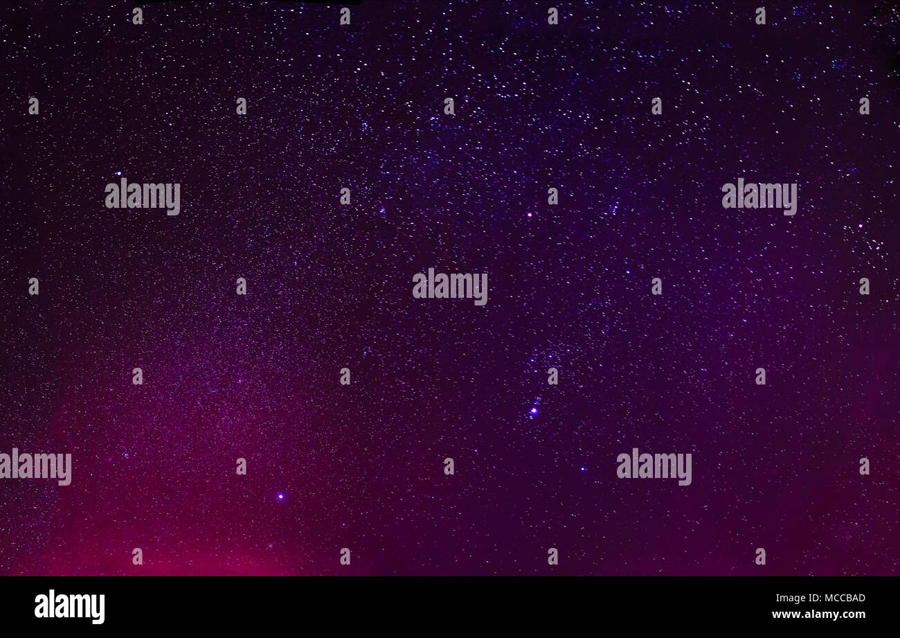 Purple Sky With Stars