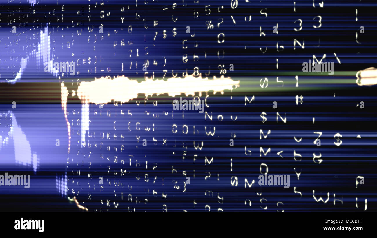 Data glitch random digital signal malfunction. High resolution illustration 11098 from a series ...