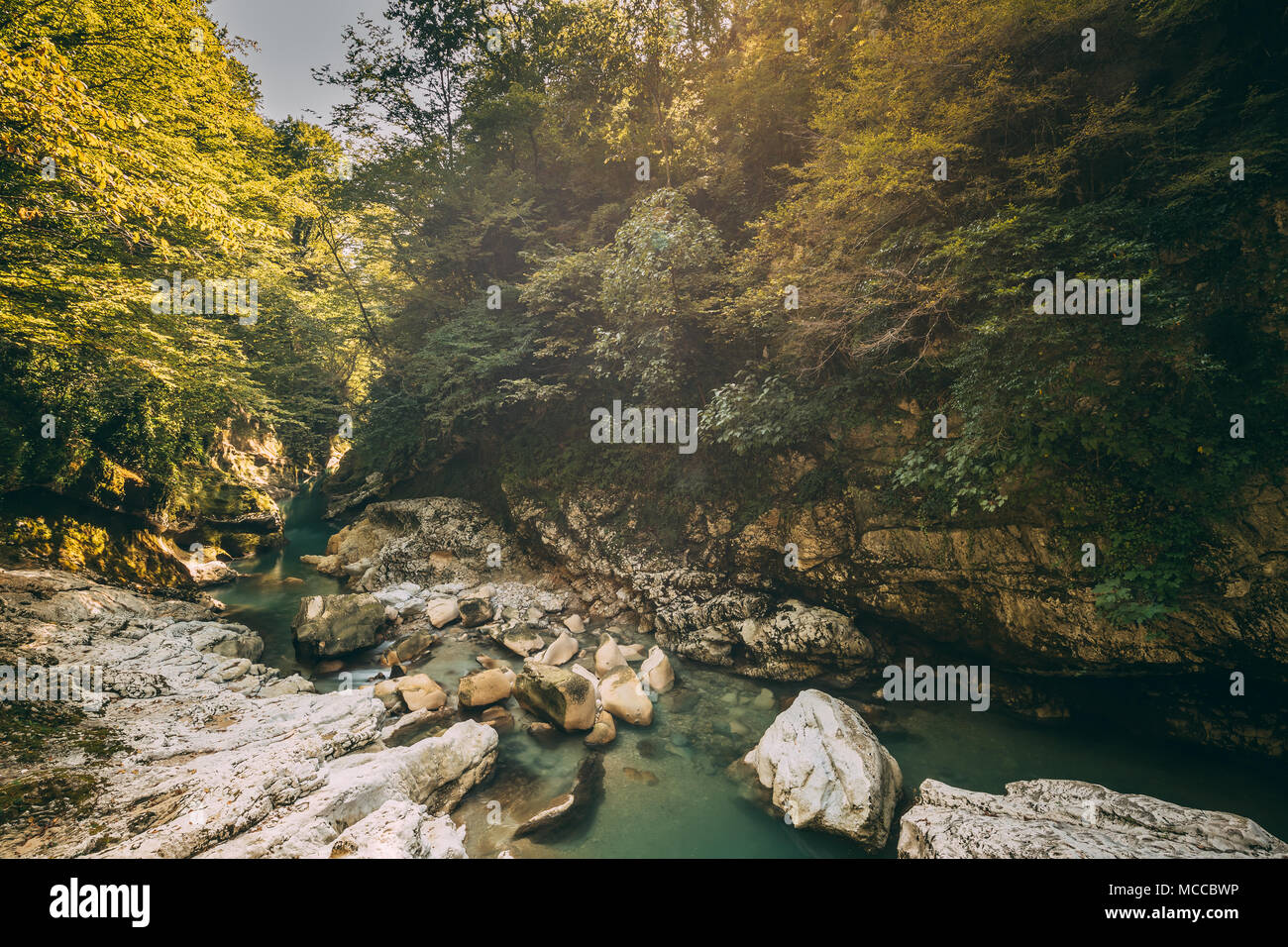 Martvili Canyon, Georgia. Landscape Abasha River. Natural Monument Is ...