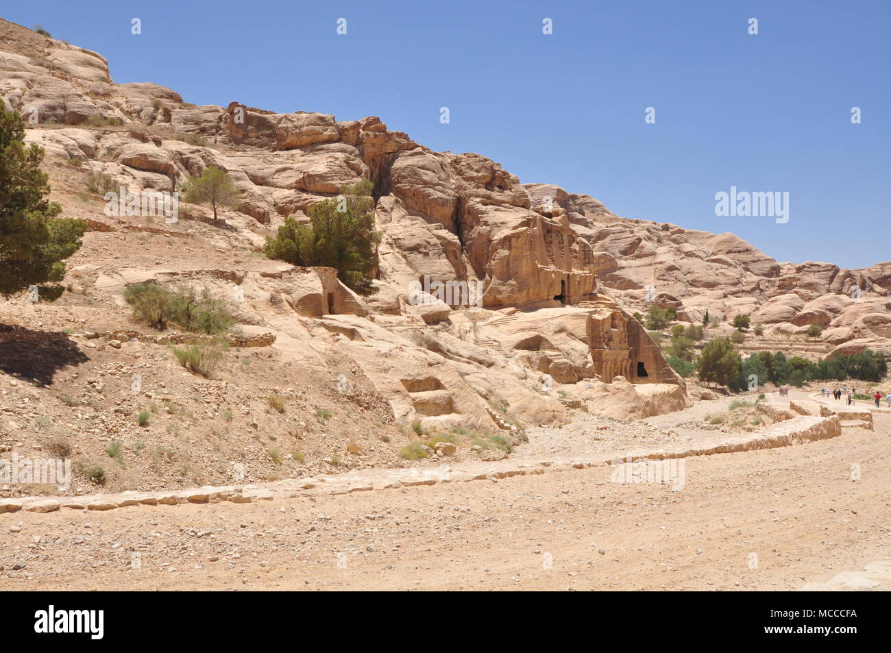Ancient Rock carvings at Petra, Jordan Stock Photo - Alamy
