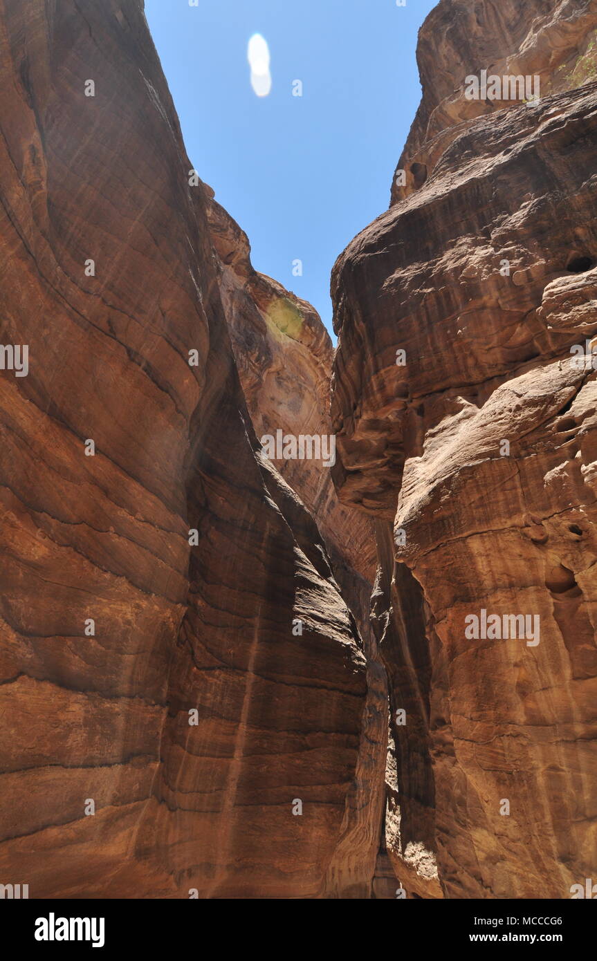 Ancient Rock carvings at Petra, Jordan Stock Photo - Alamy