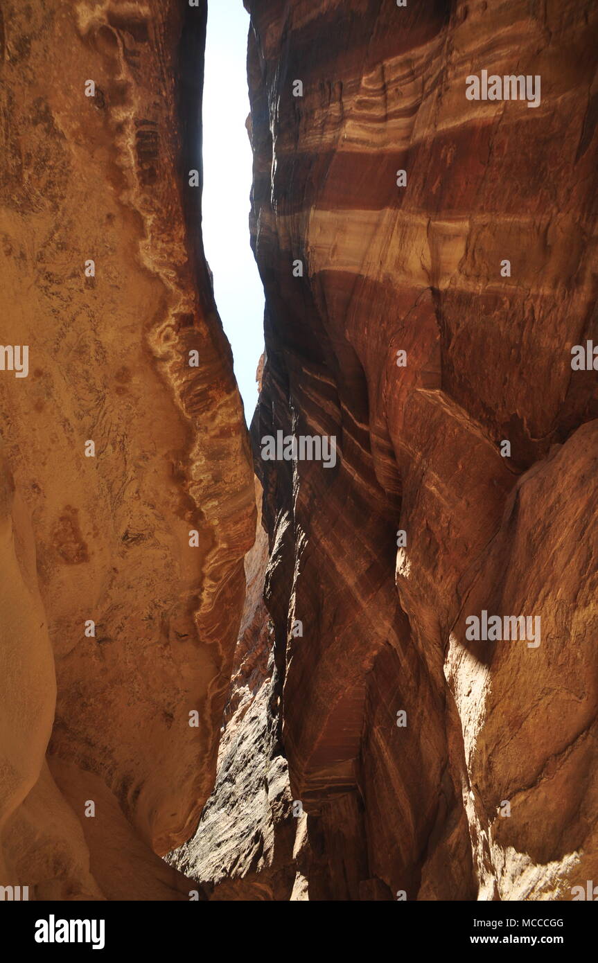 Ancient Rock carvings at Petra, Jordan Stock Photo - Alamy